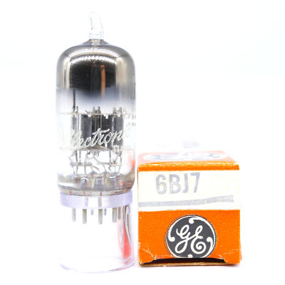 One Excellent GE 6BJ7 Tube NOS NIB Strong & Balance on all 3 Diodes TV ...