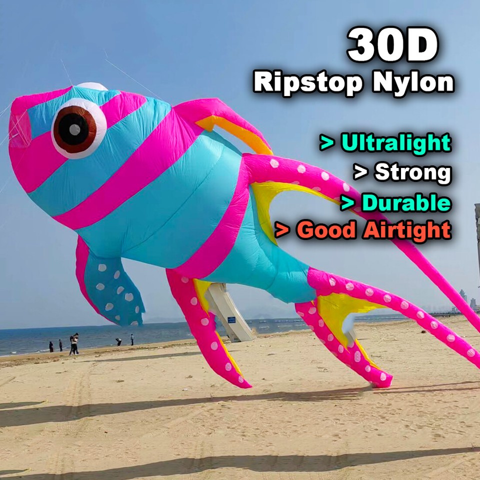 9KM 7m Cardinalfish Kite Pendant Soft Inflatable Show Kite Line Laundry ...