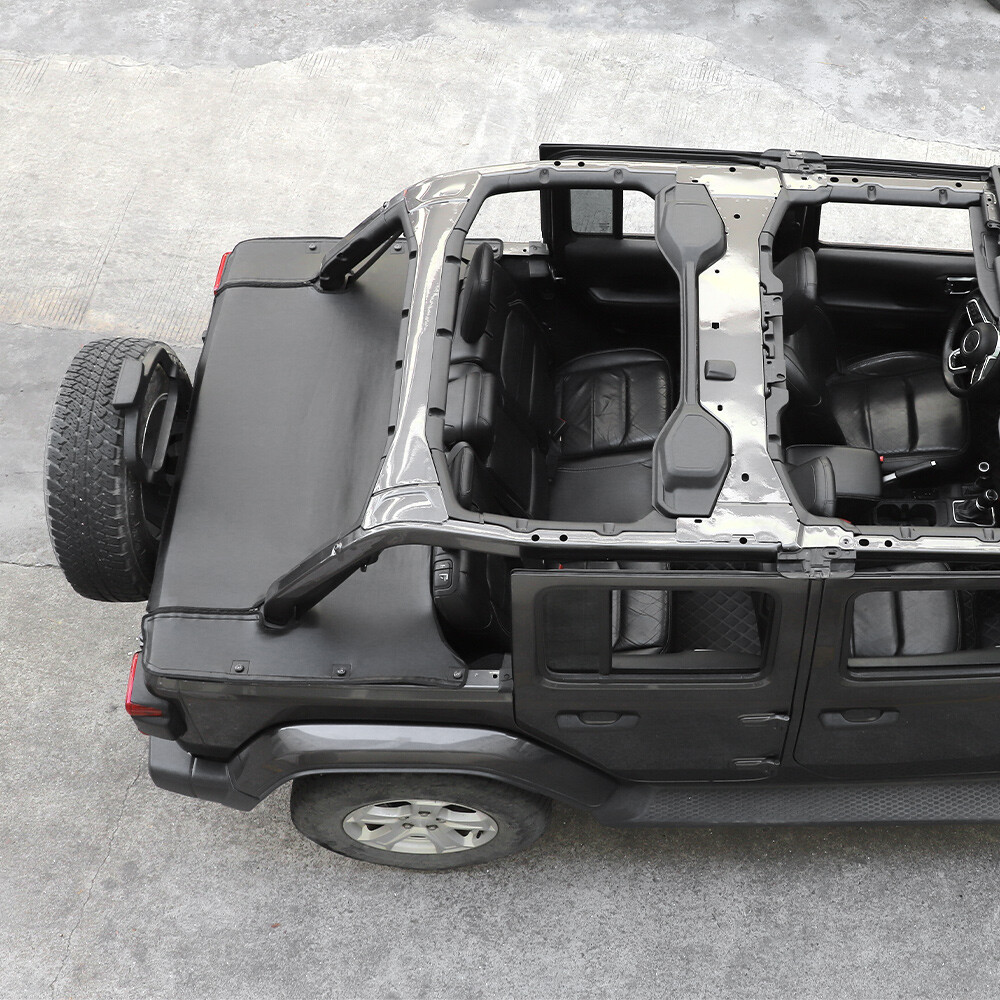 Leather Rear Trunk Soft Top Bikini Isolation Cover For Jeep Wrangler JL ...