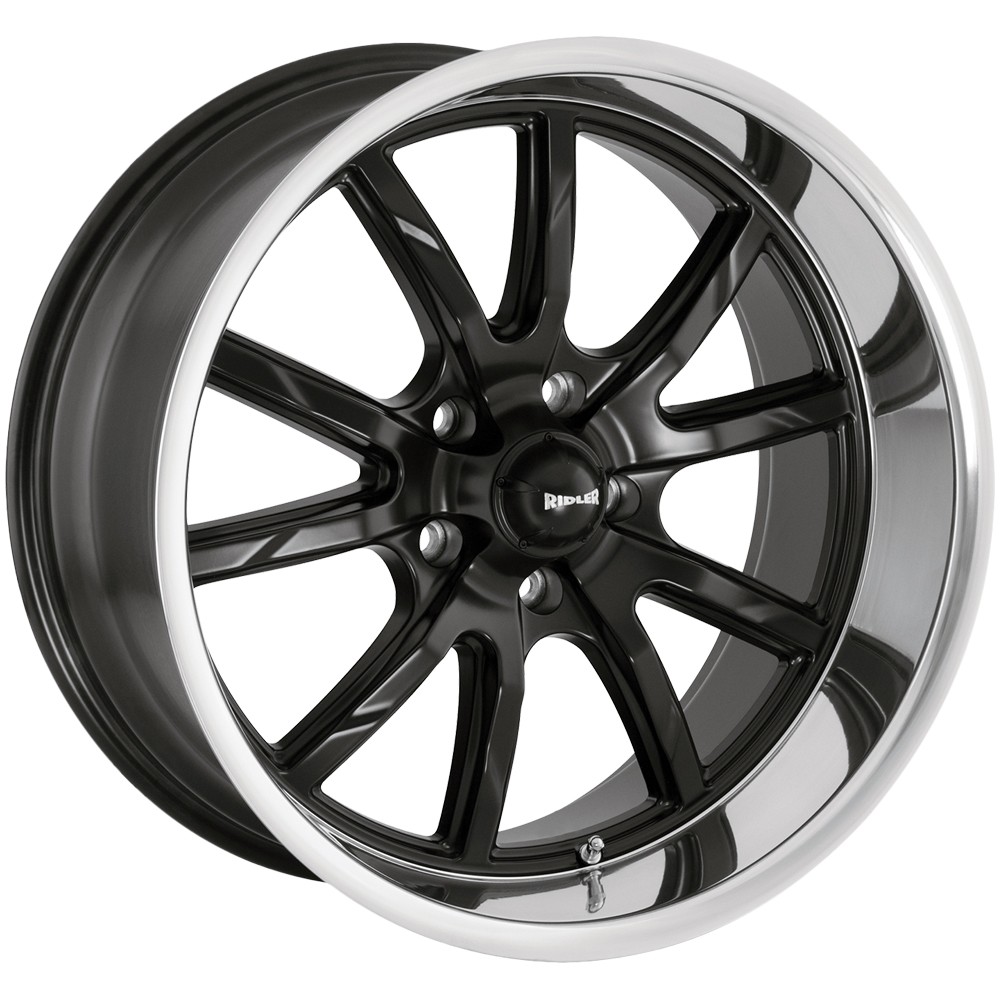 (Set of 4) Staggered Ridler 650 20x8.5,20x10 5x127/5x5" +0mm Black ...
