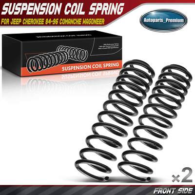 2x Front Side Coil Springs for Jeep Cherokee 84-96 Comanche 89-92 ...