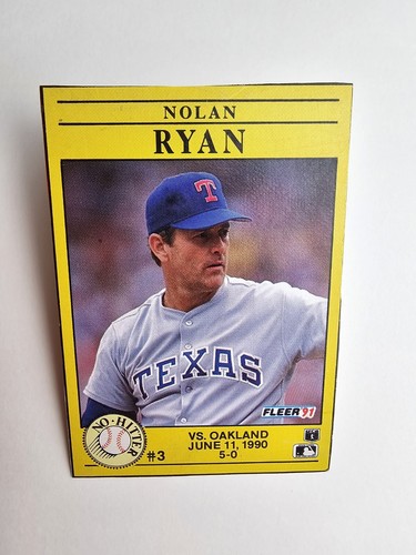 BASEBALL CARD 1991 NOLAN RYAN #3 ERROR CARD MINT | eBay