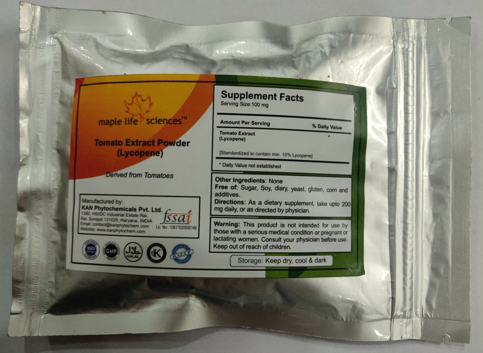 Natural Lycopene Powder Tomato Extract Powder Pure & High Quality ...