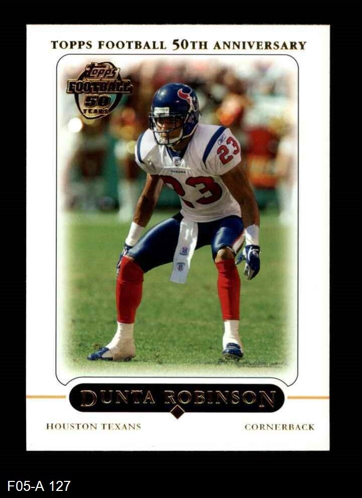 2005 Topps #127 Dunta Robinson Texans South Carolina 8 - NM/MT | eBay