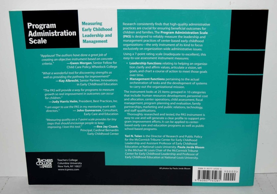 Program Administration Scale - FREE SHIPPING 9780807745281| eBay