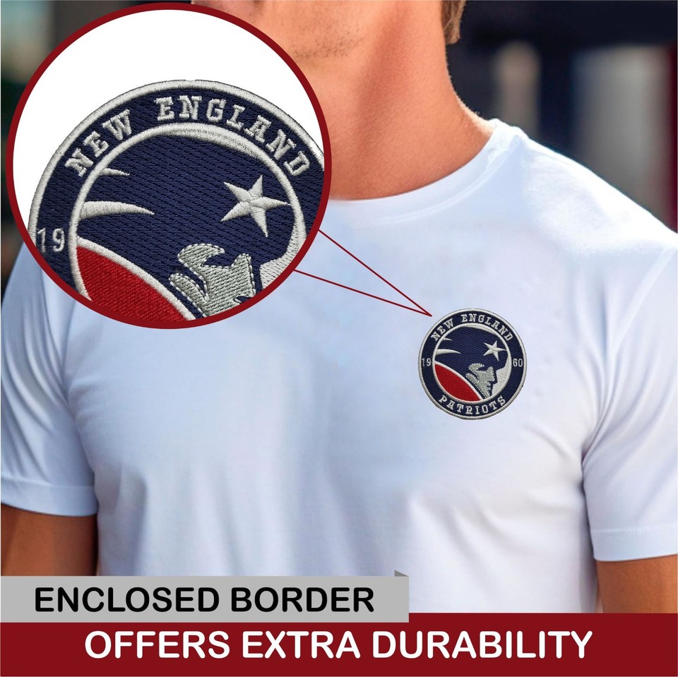 New England Patriots NFL Team Logo Iron On Patch - Sew Patch ...