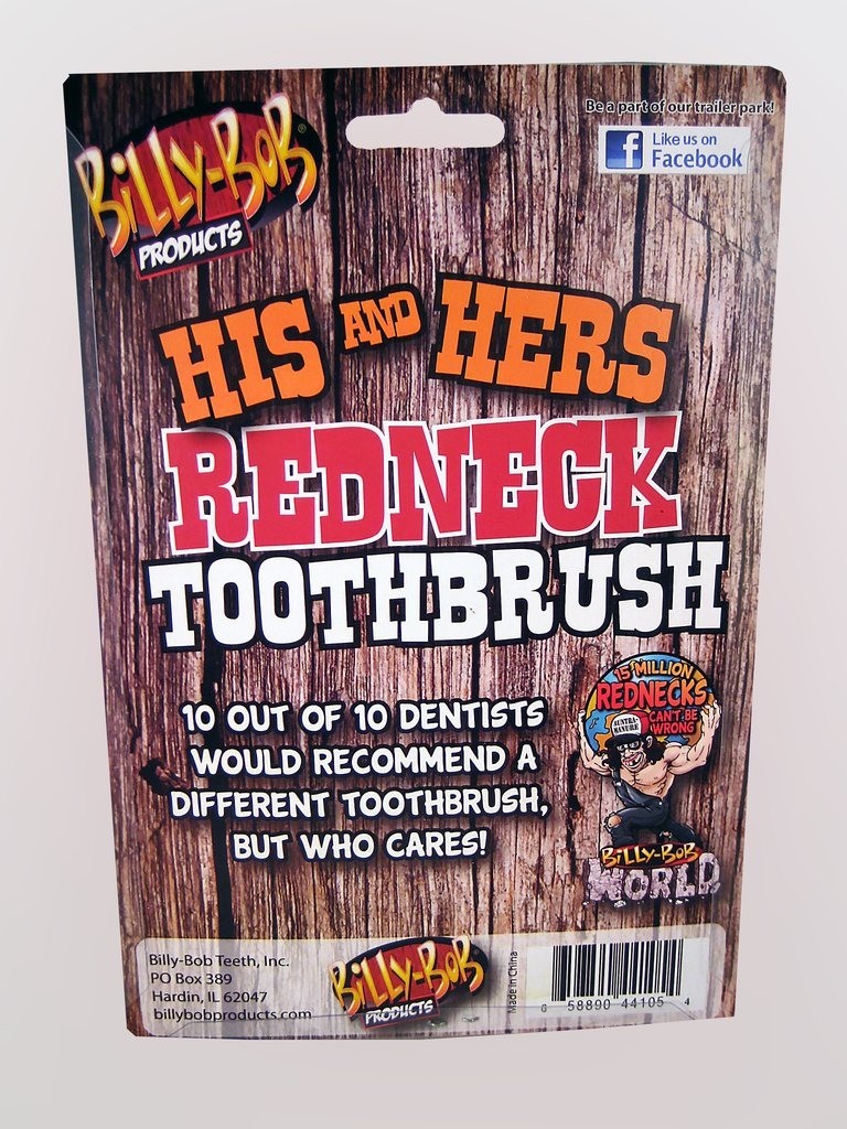 Hillbilly Redneck 2pk Toothbrush Set - Dentist Oral Doctor Office GaG ...