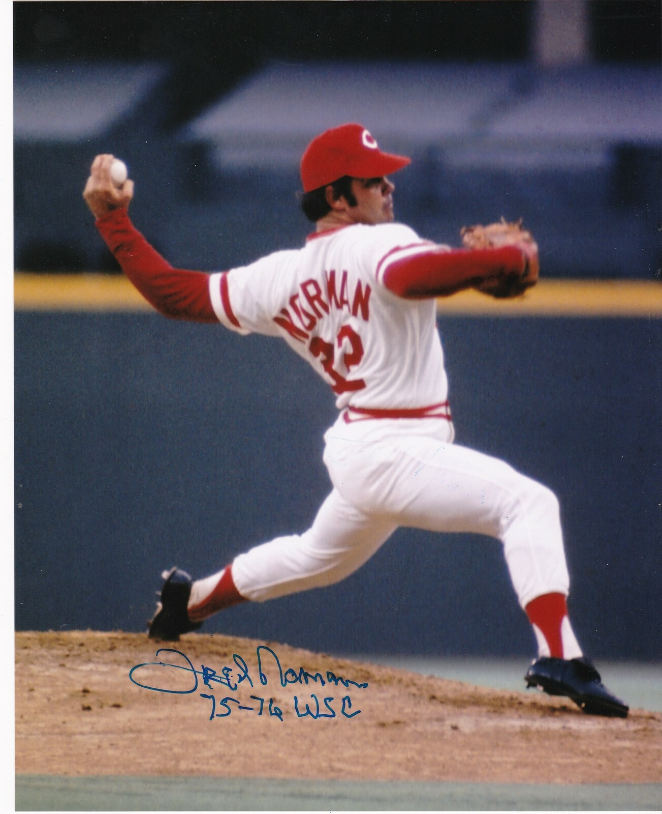 FRED NORMAN CINCINNATI REDS 75-76 WS CHAMPS ACTION SIGNED 8x10 | eBay