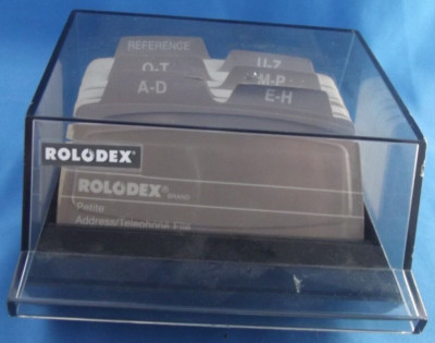 Vintage Rolodex Petite Covered Card File S-300C Alphabet Tabs Blank ...