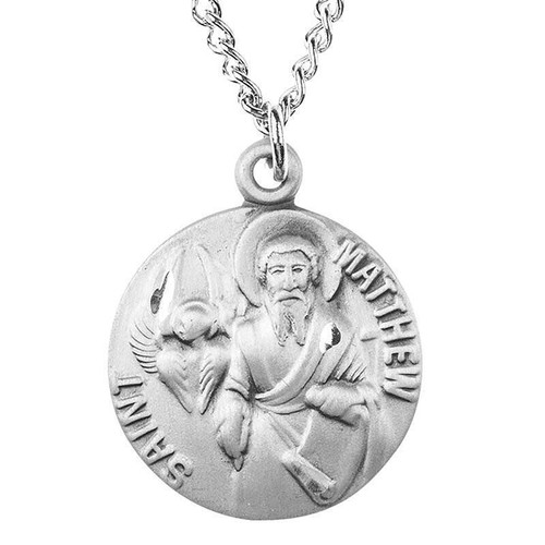 NEW Saint Matthew Medal Necklace Pendant Creed Collection Gift Boxed ...