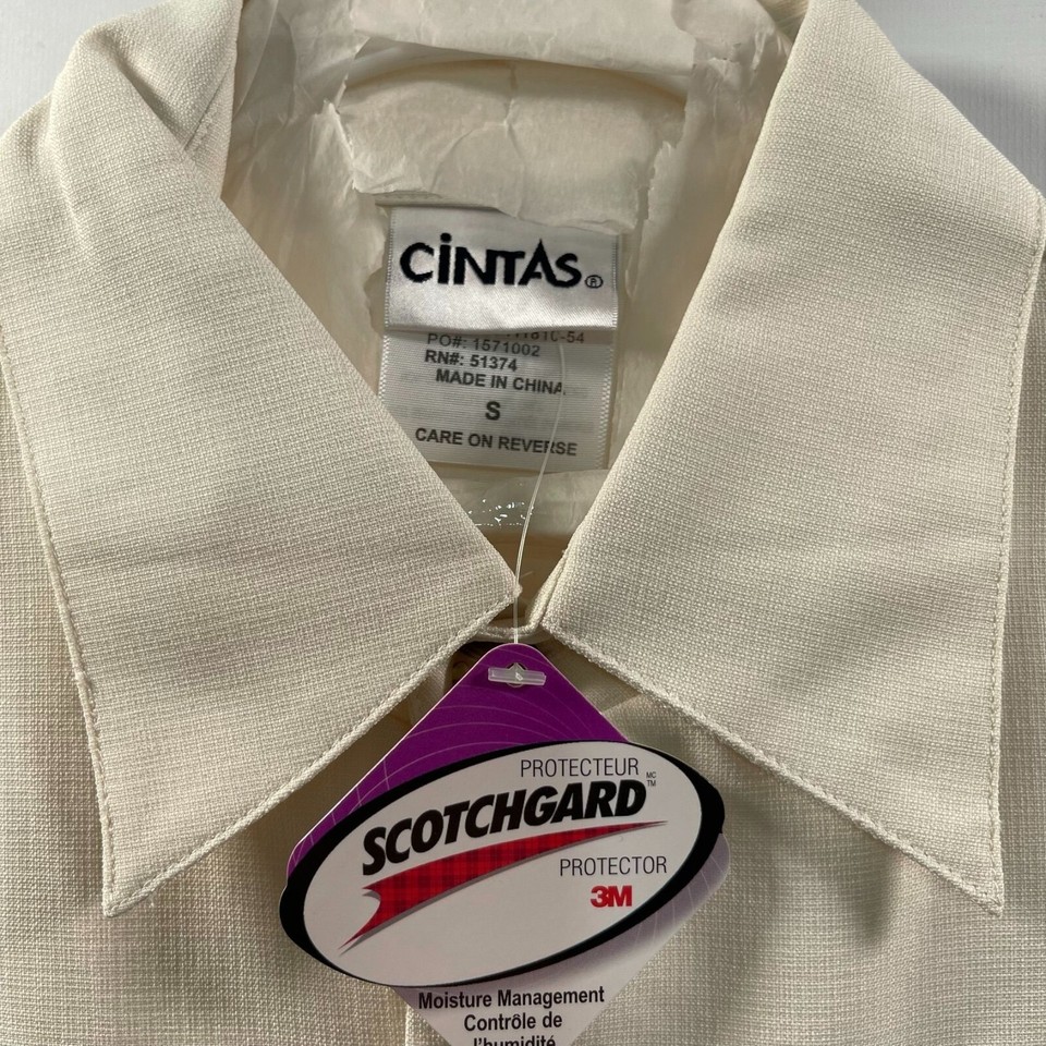 Cintas Work Shirt Button Front Scotchguard New | eBay
