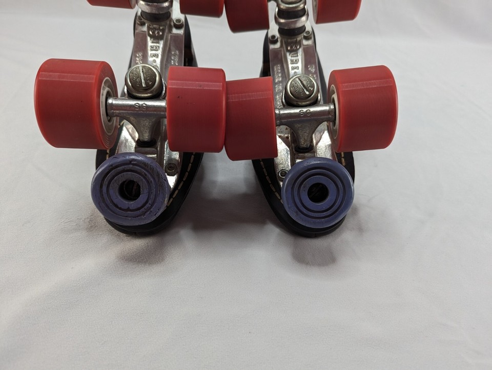 M6 Vintage Riedell USA Roller Skates Sure Grip + Labeda The Bite Jammer ...