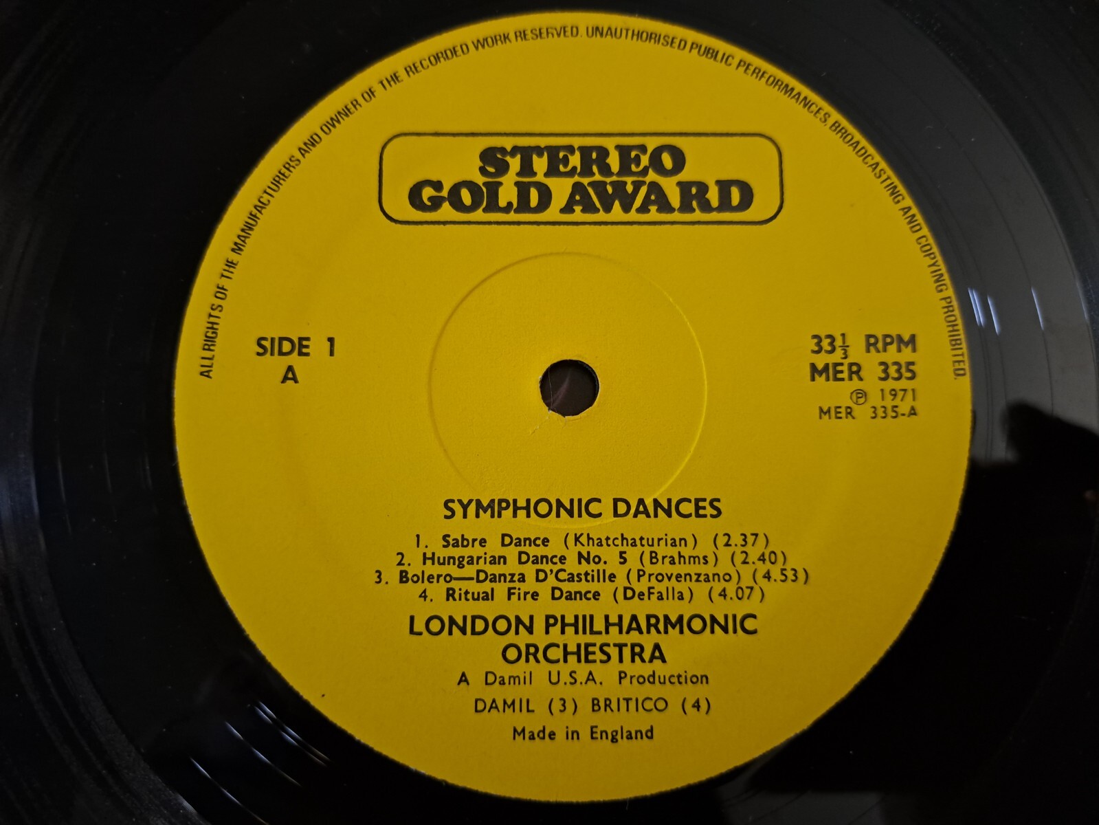 The London Philharmonic Orchestra - Symphonic Dances - LP - MER 335 ...