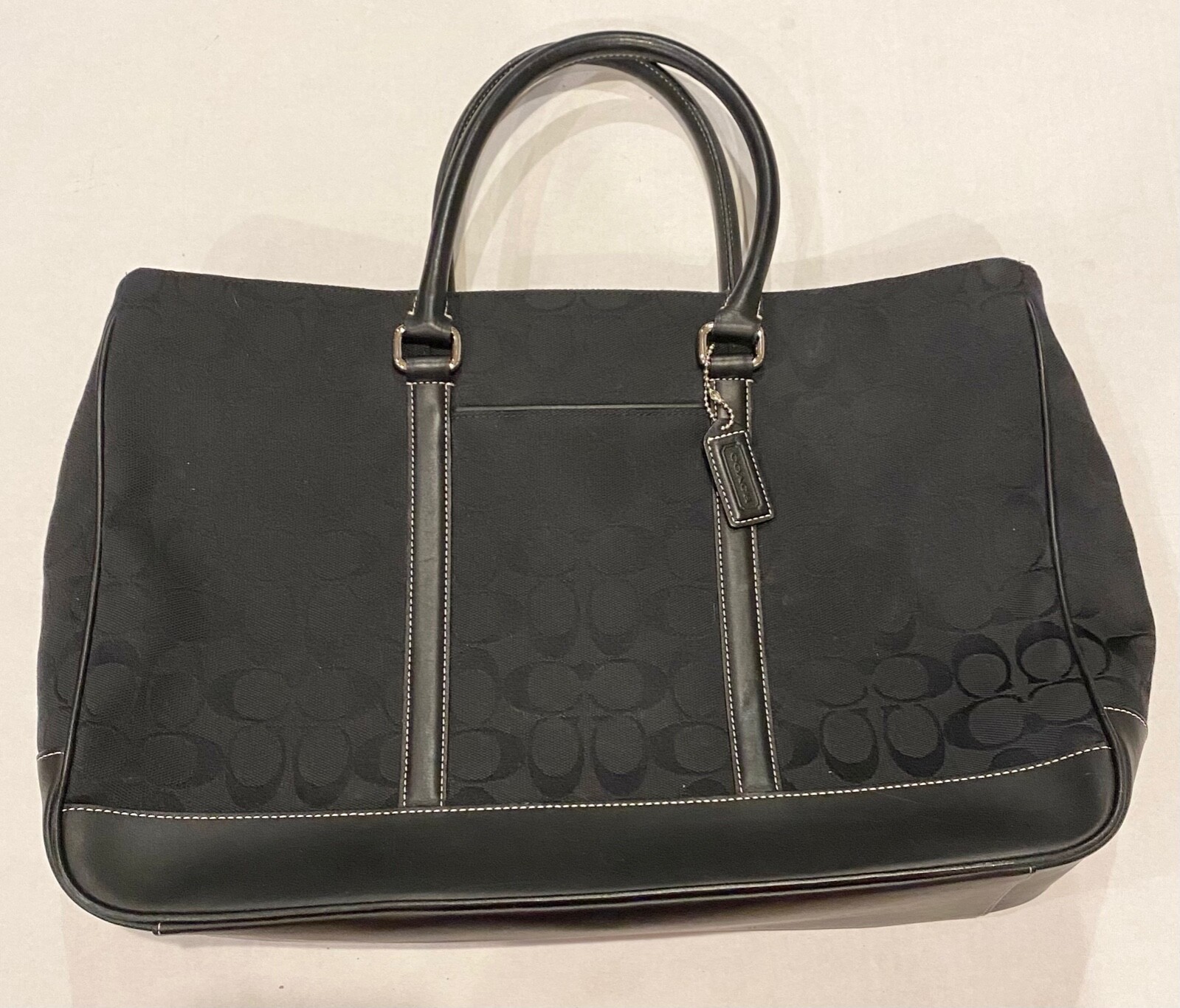 COACH Signature C Black Canvas Tote 6088 - Gem