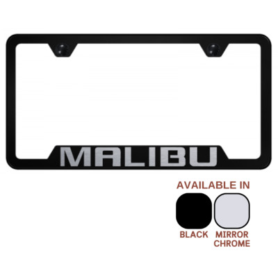 Chevrolet Malibu Laser Etched Logo Notched License Plate Frame Official ...