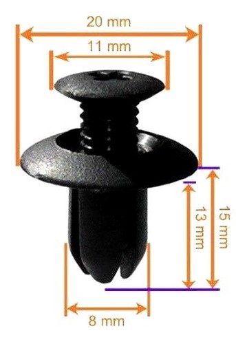 20PCS Bumper Retainer Screw HYUNDAI & KIA Fender Liner Clip Hood Rivets ...