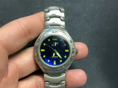 JF 60126 Large 40mm Blue Dial Quartz Unisex Watch, New Battery WORKING ...