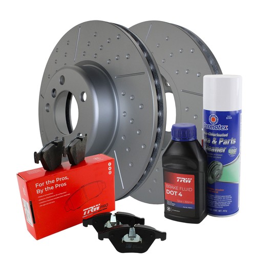 Front Brake Kit 340mm Disc Rotors & TRW Low-Met Pads For F22 F23 F30 ...