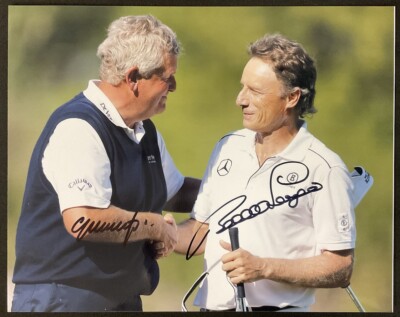 Colin Montgomerie & Bernhard Langer Signed Autographed 8x10 Golf Photo ...