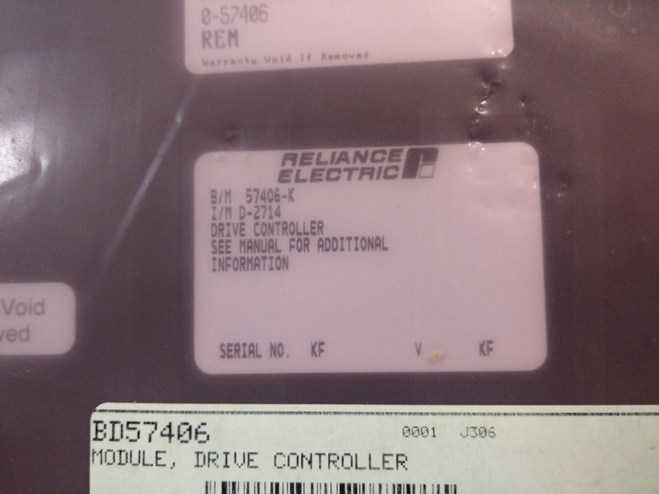 REFURBISHED! RELIANCE ELECTRIC DRIVE CONTROL MODULE 0-57406 57406-K | eBay