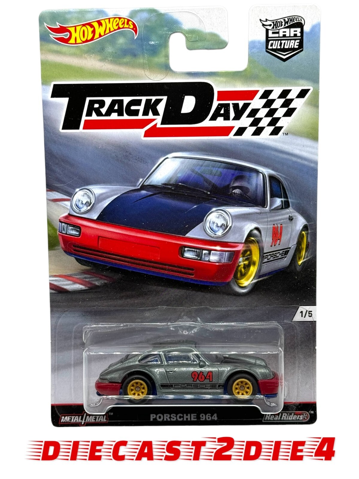 New/Sealed Hot Wheels Track Day 2016 Release PORSCHE 964 Real Riders ...