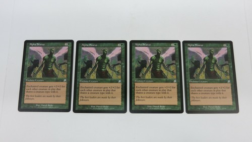 4x ALPHA STATUS SCOURGE ENCHANTMENT MTG MAGIC THE GATHERING NM ...