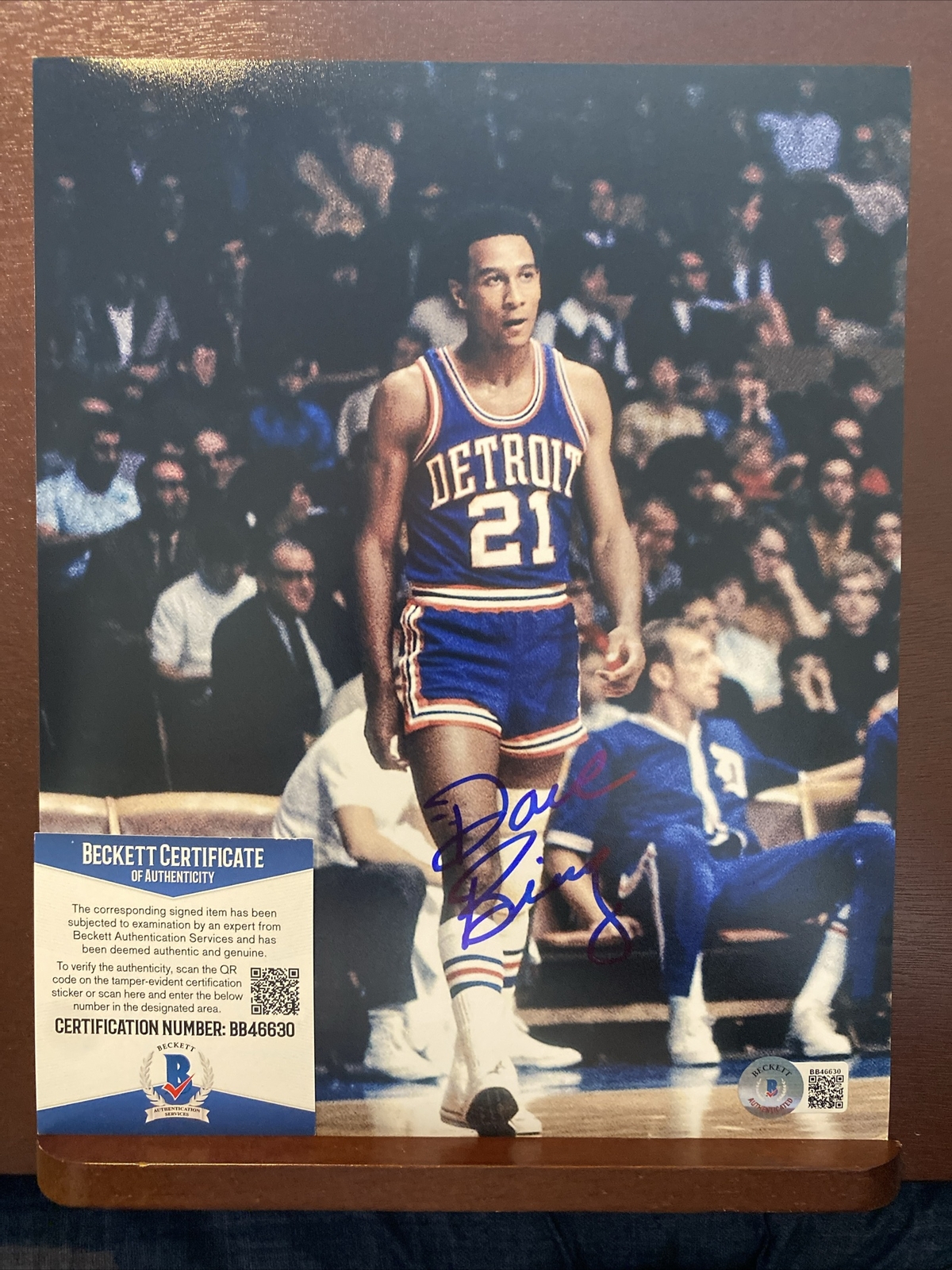 Dave Bing NBA Signed Autographed 8X10 Photo COA BAS Beckett #BB46630 | eBay