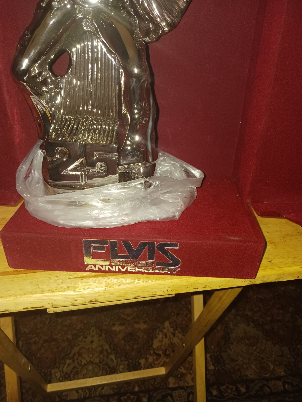 15" ELVIS SILVER 25TH ANNIVERSARY McCORMICK LIQUOR DECANTER w/Box ...