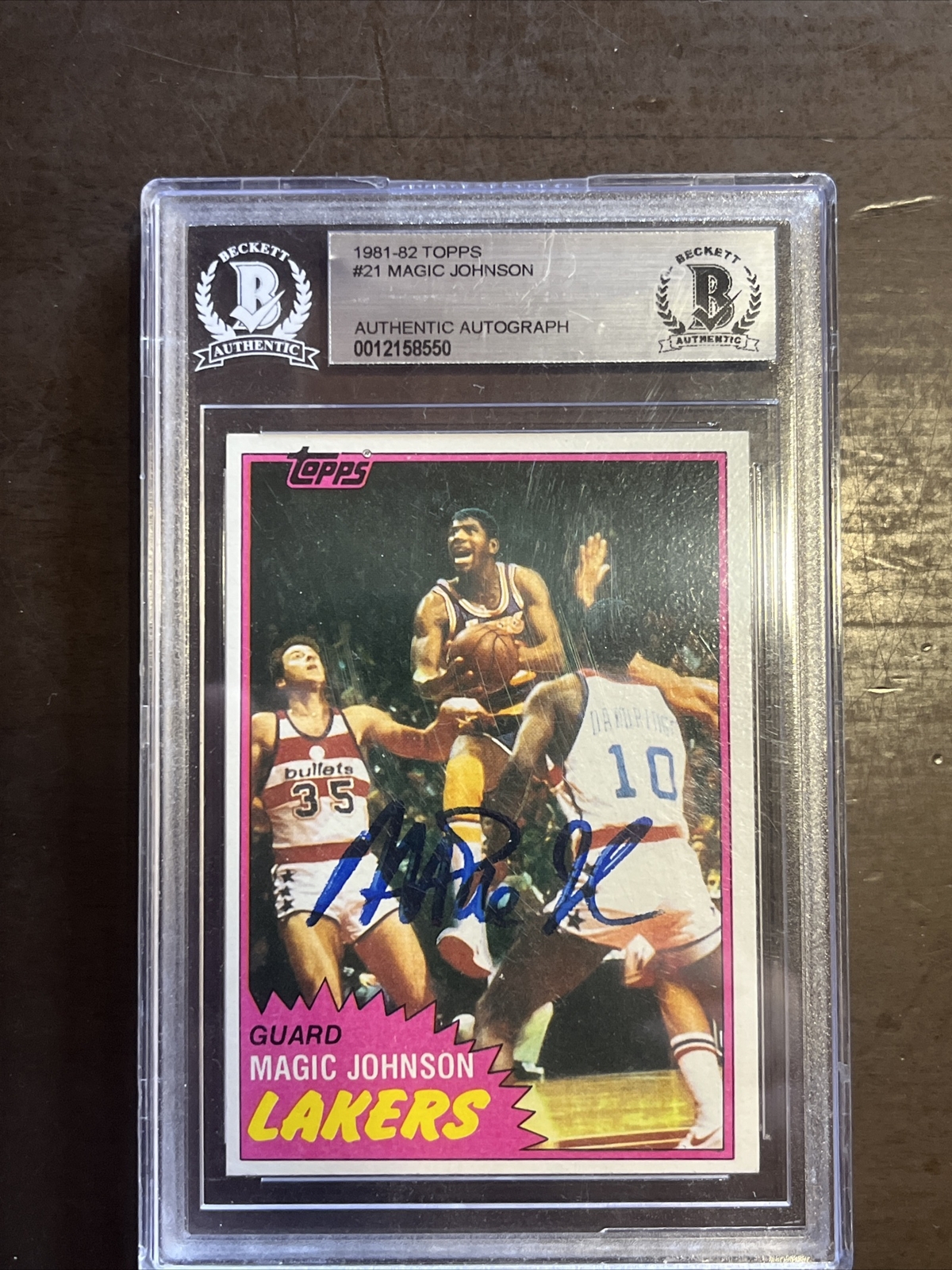 1981 TOPPS MAGIC JOHNSON #21 BGS BECKETT BAS CERTIFIED AUTO autographed ...