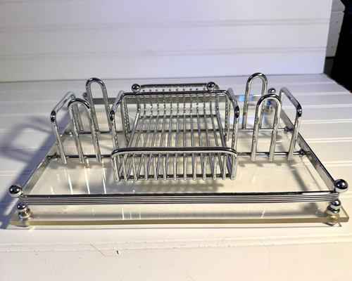 Vintage Oneida Silverware Silver plate Buffet Caddy w/Lucite Base | eBay