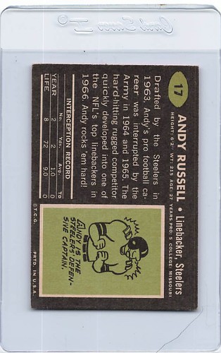 1969 Topps #17 Andy Russell Steelers EX/MT *DA-D7073 | eBay