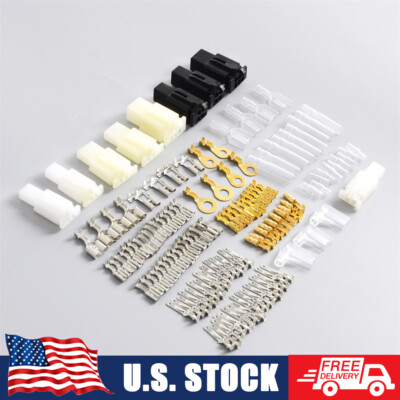 Motorcycle Male & Female Bullet Connectors Wiring Loom Auto Terminal ...