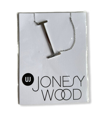Jonesy Wood Large Initial Necklace I Silver Tone New | eBay