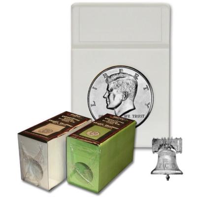 25 Display Slab INSERTS 30.6mm HALF DOLLAR White Foam BARBER WALKING ...