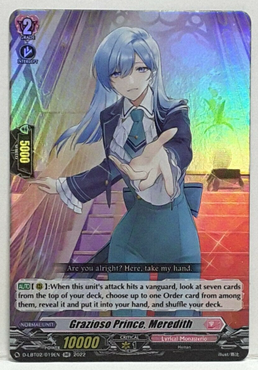 Bushiroad Cardfight Vanguard Grazioso Prince, Meredith D-LBT02/019EN RR ...