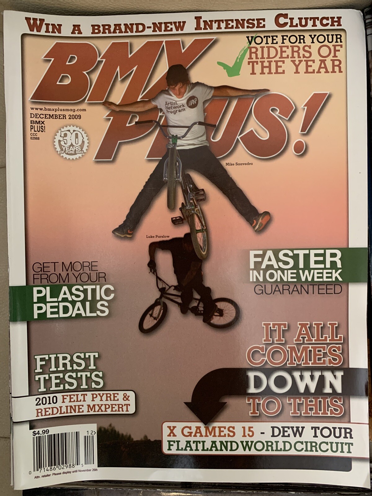 BMX Plus! December 2009 Mike Saavedra, Luke Parslow 092917nonDBE | eBay
