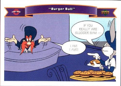 1991 Upper Deck Comic Ball 2 #111 Burger Ball Bugs Bunny Yosemite Sam ...