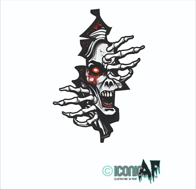Evil Zombie Witch Paranormal Hands Grab Ripped Open Torn Metal Gash car ...