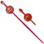 Japanese Kanzashi Hairpin Geisha Kimono Hair Stick Red Lacquer Kiku ...