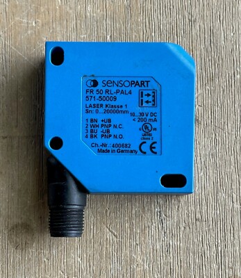 SENSOPART FR 50 RL-PAL4 PHOTOELECTRIC SENSOR RETRO-REFLECTIVE LASER 571 ...