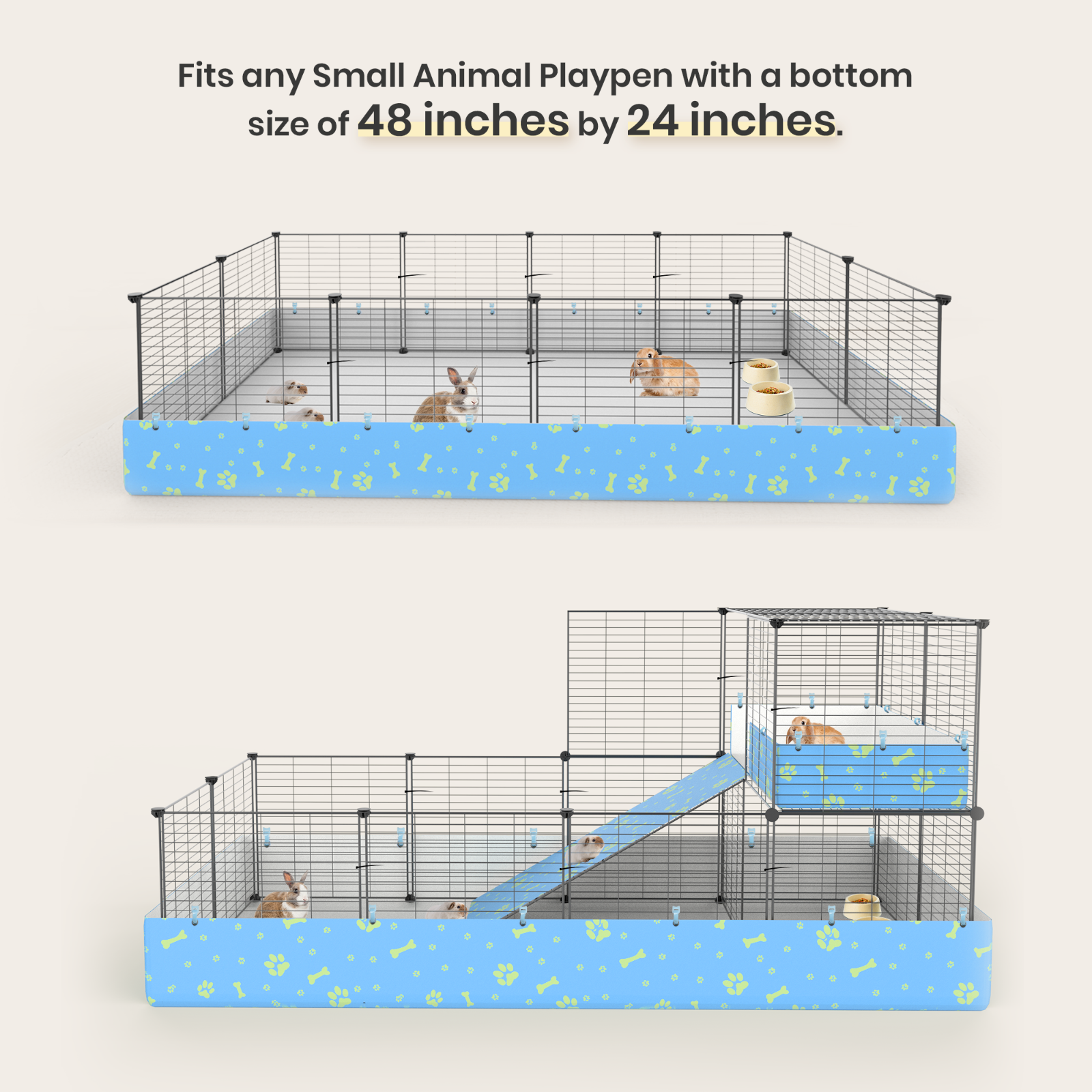 Waterproof Tarp Bottom Liner Base for C & C Grids Guinea Pig Cage (No ...