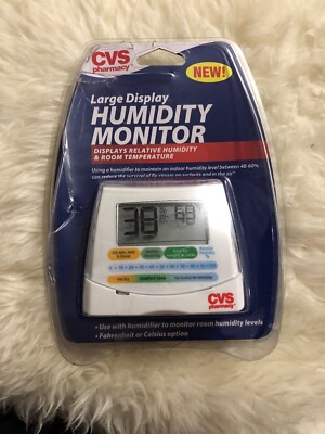 CVS Large Display Humidity Monitor Use With Humidifier To Monitor Room ...