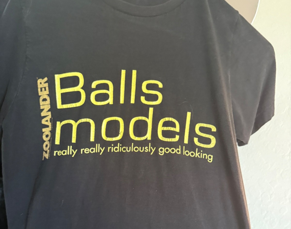 vintage Zoolander Balls Models Ben Stiller Will Ferrell Movie Tee ...