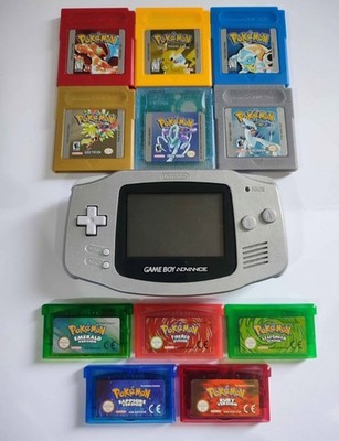 11x GBA Yellow Red Blue Gold Silver Crystal Ruby Sapphire Emerald ...
