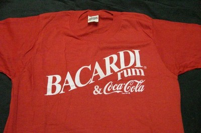 Vintage Screen Stars Label - 1985 - BACARDI RUM & COCA-COLA T-Shirt ...