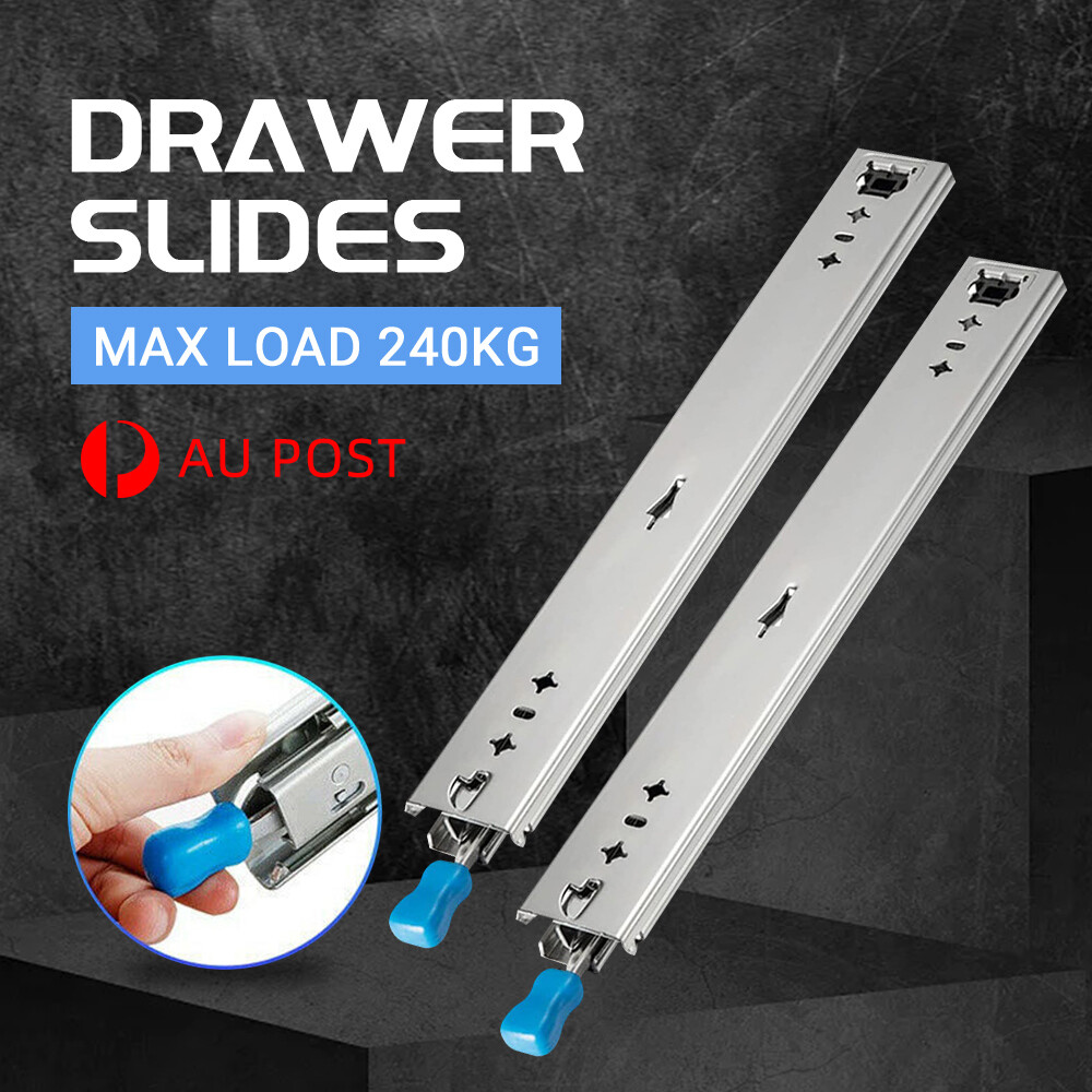 Locking Drawer Slides 240KG Heavy Duty Runners Bearing Rails Trailer ...