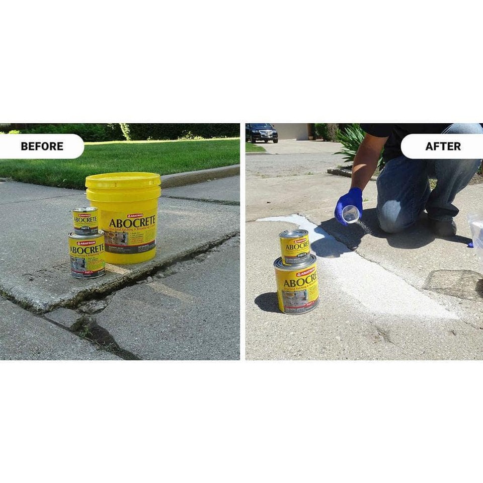 ABOCRETE Concrete Patching Compound with Sand Self-Leveling Epoxy Gray ...
