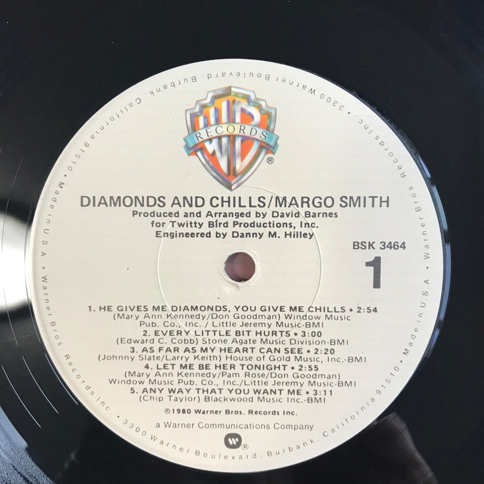 MARGO SMITH Diamonds & Chills 1980 COUNTRY LP Warner Bros. #BSK 3464 My ...