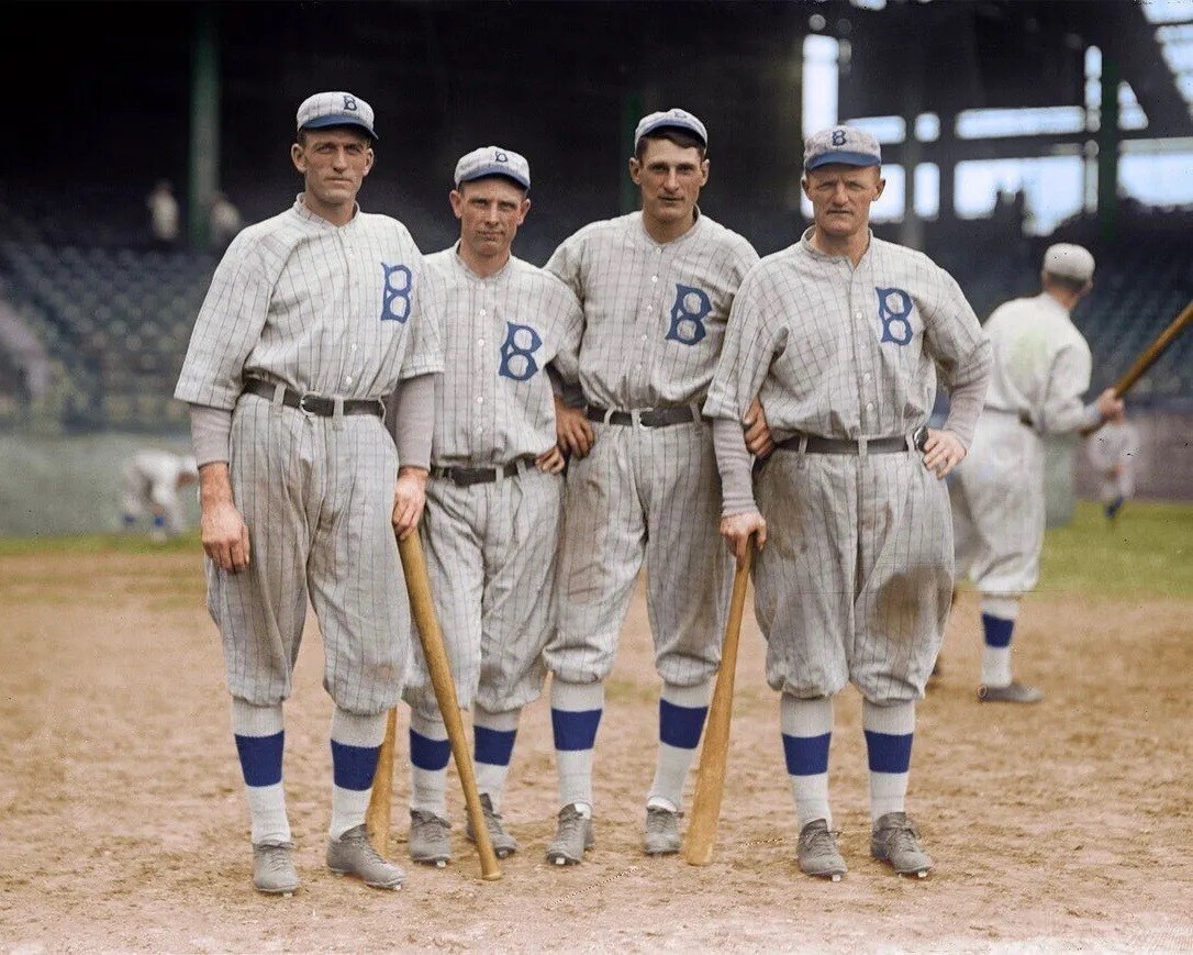 Jake Daubert ,George Cutshaw ,Ivy Olson ,Mike Mowrey Brooklyn Dodgers ...
