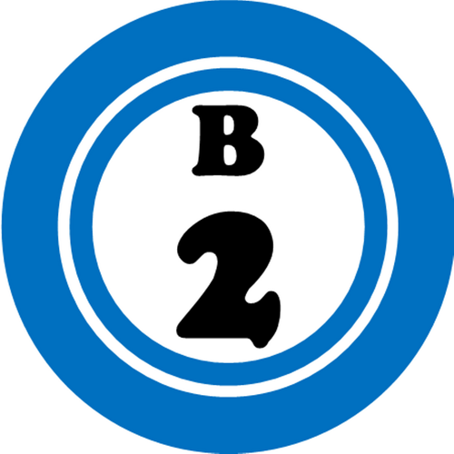 B 2 B2 Bingo Ball - 3 Inch Circle Sticker 3" x 3" - Hobby Number Board ...